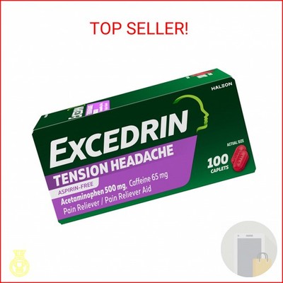 Excedrin Tension Headache Relief Caplets, Acetaminophen 500mg, Caffeine ...