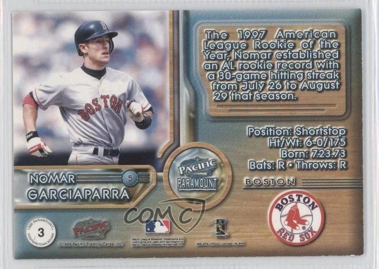 1999 Pacific Paramount Cooperstown Bound Nomar Garciaparra #3 0b2 | eBay