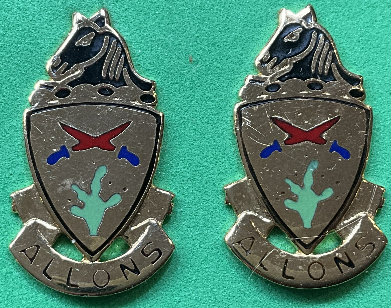 PAIR OF 11th ARMORED CAVALRY REG’T UNIT CREST LAPEL PINS | eBay