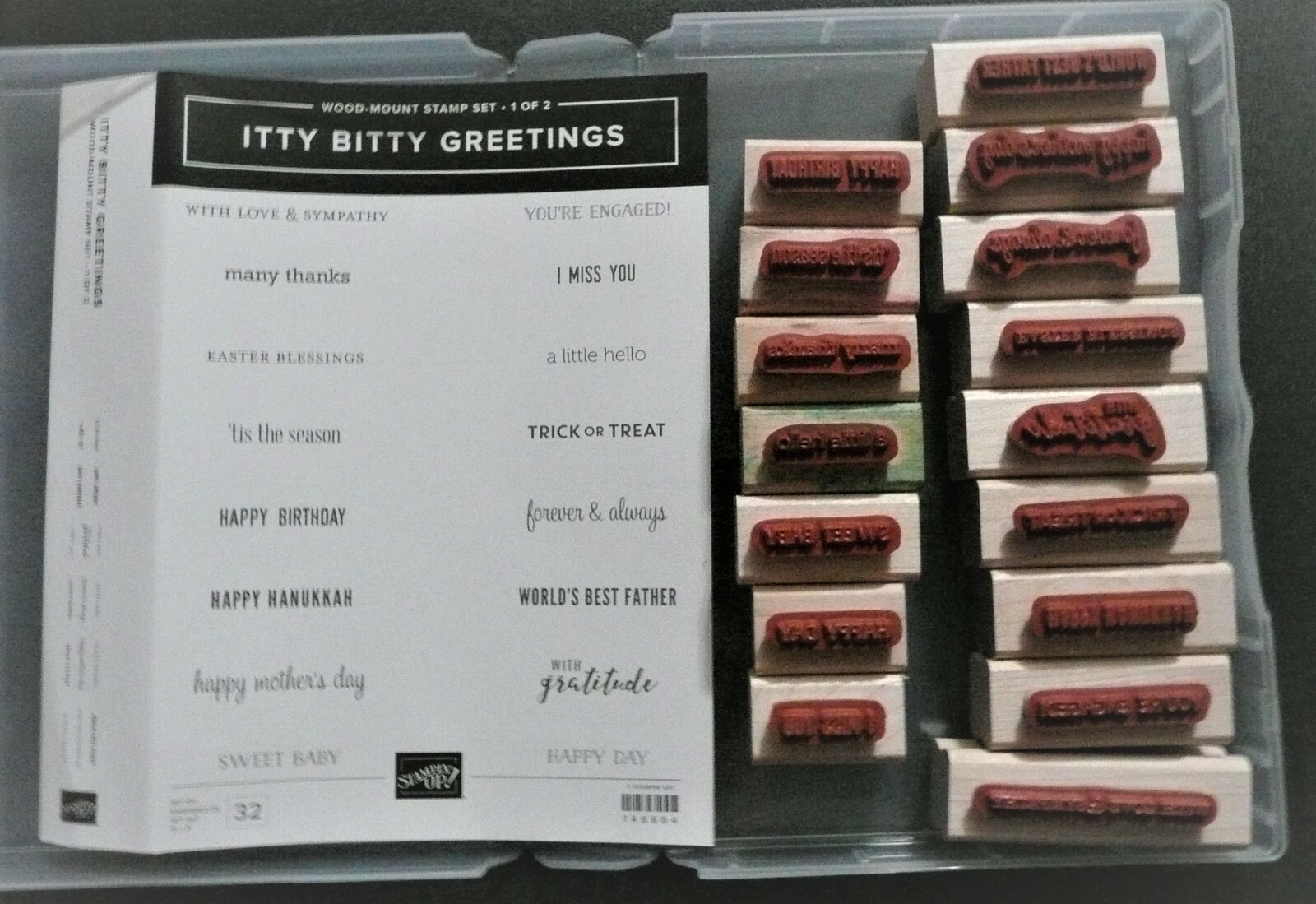 Stampin' Up! Itty Bitty Greetings stamp set, used, retired | eBay