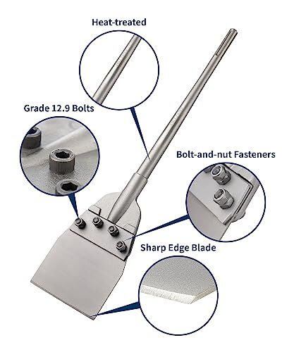 SDS Max 6 Inch SDS Max Thinset Removal Bits Scaling Chisel Tool Floor ...