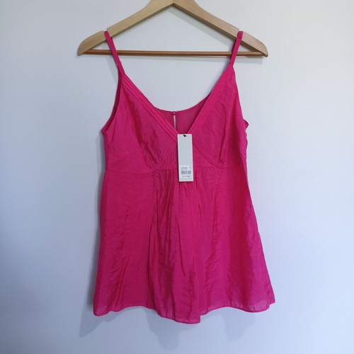 Y2K Hot Pink Cami NWT NOS Brown Sugar Lightweight Singlet Top V-neck ...