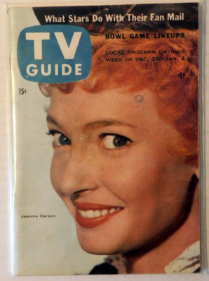 TV GUIDE #196 Dec 29, 1956 Jeannie Carson | eBay