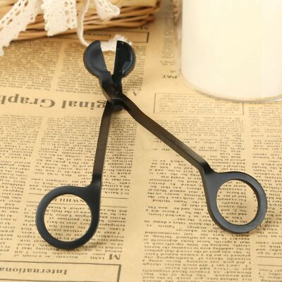 Black Stainless Steel Candle Wick Snuffers Oil Lamp Trimmer Scissors ...