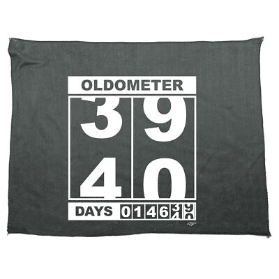 Oldometer Birthday 39 40 Novelty Tea Towel cloth Dish Kitchen Gift ...