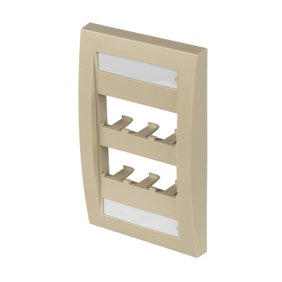 Panduit CFPE6EIY Mini-Com Executive Series 6 Port Faceplate Electric ...