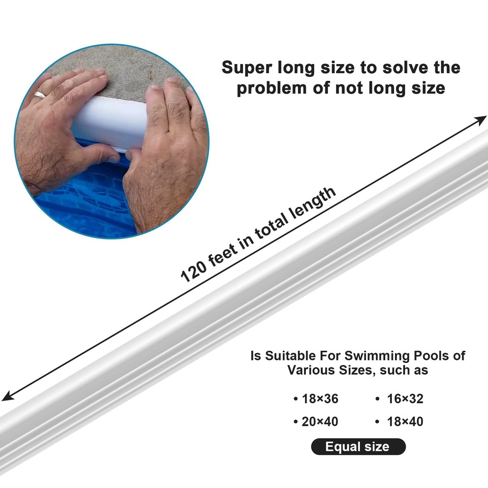 120' ft Swimming Roll Pool Liner Lock,T-Shape Pool Liner Lock,Pool Bead ...