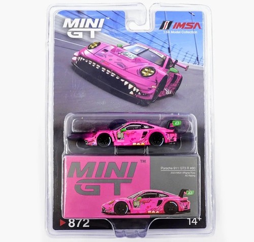 Mini GT Porsche 911 GT3 R #80 AO Racing 2023 IMSA VIRginia Roxy Pink 1/ ...