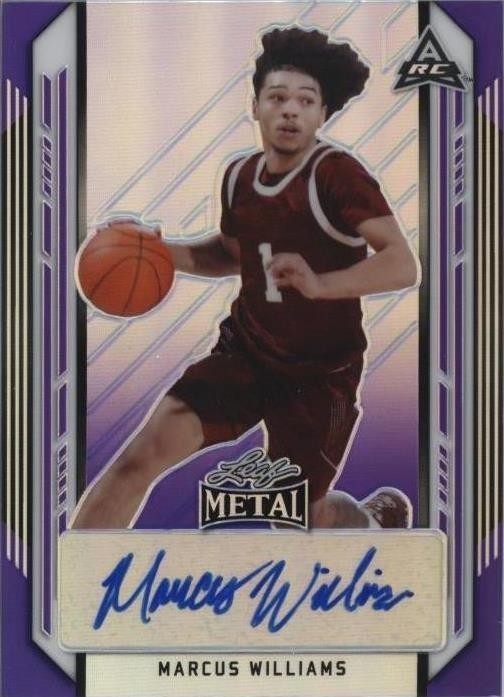 2021-22 Leaf Metal - Marcus Williams #BA-MW1 Purple Rainbow /30 (AU, RC ...