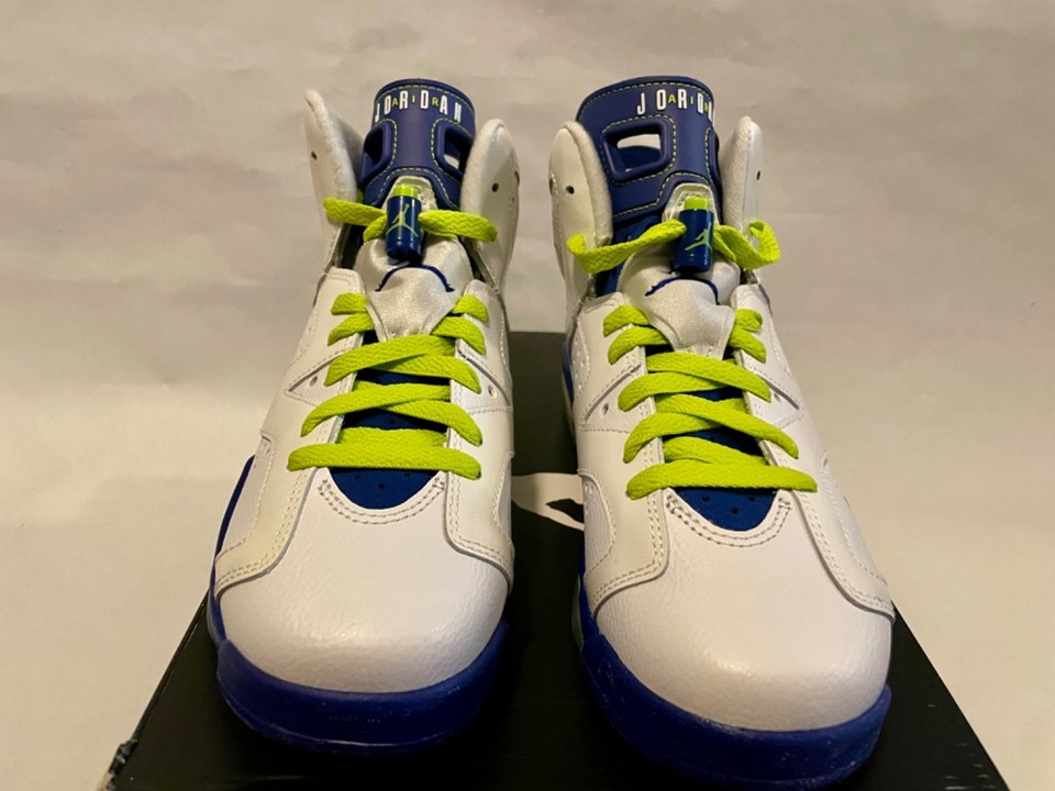 Nike Air Jordan 6 Retro GG 543390 108 6y Seahawks VI OG Retro Kids ...