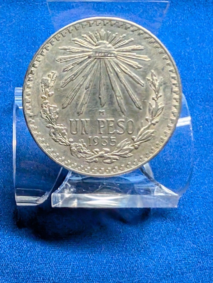 KEY DATE 1935 MEXICO CAP & RAY SILVER UN PESO | eBay