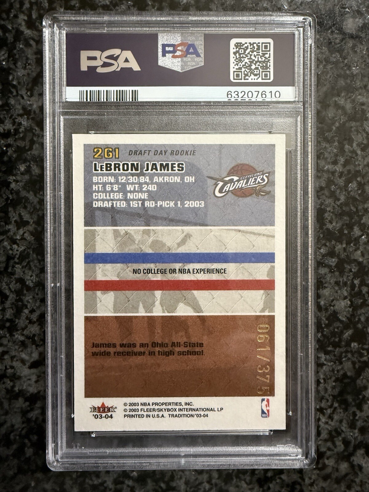 2003-04 Fleer Tradition - LeBron James #261 Draft Day Rookie /375 (RC ...