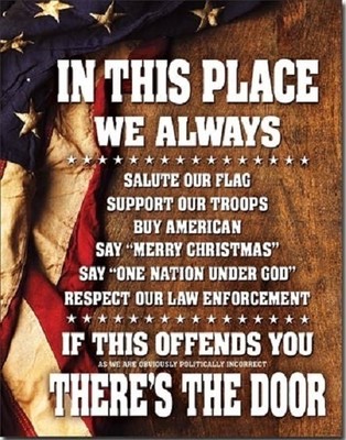Metal Sign Patriotic In This Place We Always Support Our Country Our ...
