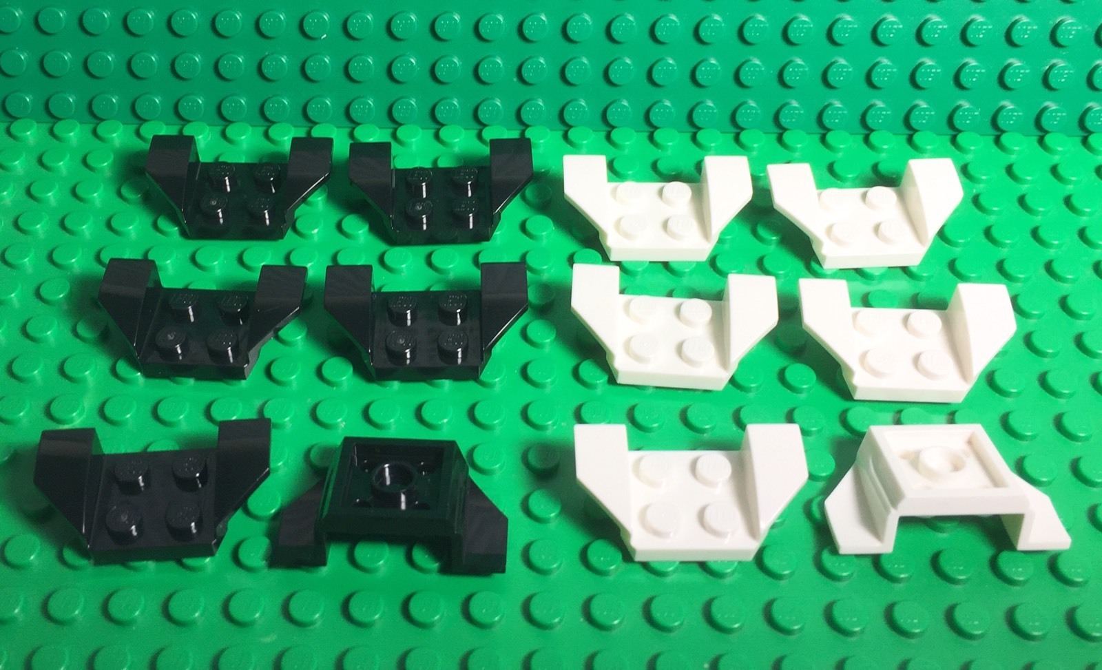 Lego 12 City Mini Figures Car Building Wheel Arch 2x4 (black 6,white 6 ...