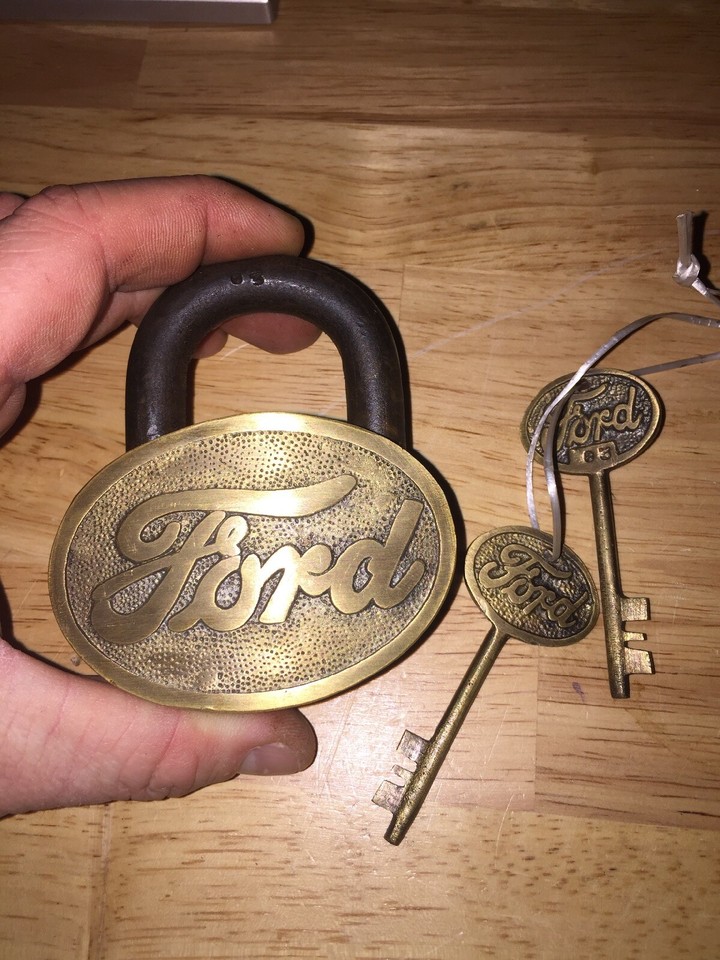 Ford Padlock Key Lock Auto Truck Car Lot Mustang F150 Collector GIFT ...