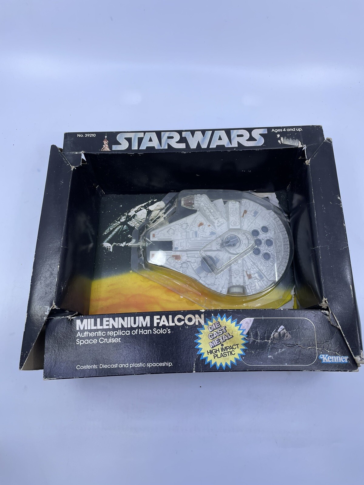 Star Wars Vintage Die Cast Millennium Falcon w/box Detached Bubble | eBay