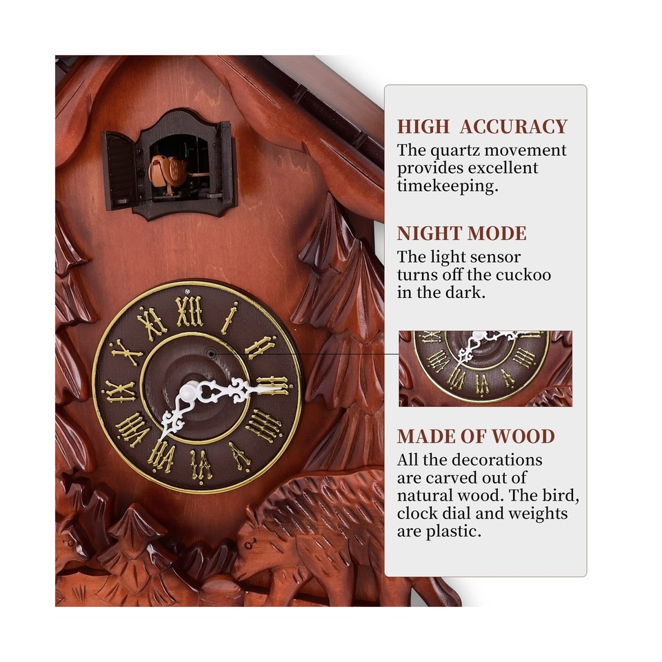 Kendal Cuckoo Clock Vintage Wall Clock Handcrafted Wood Cuckoo Clock ...