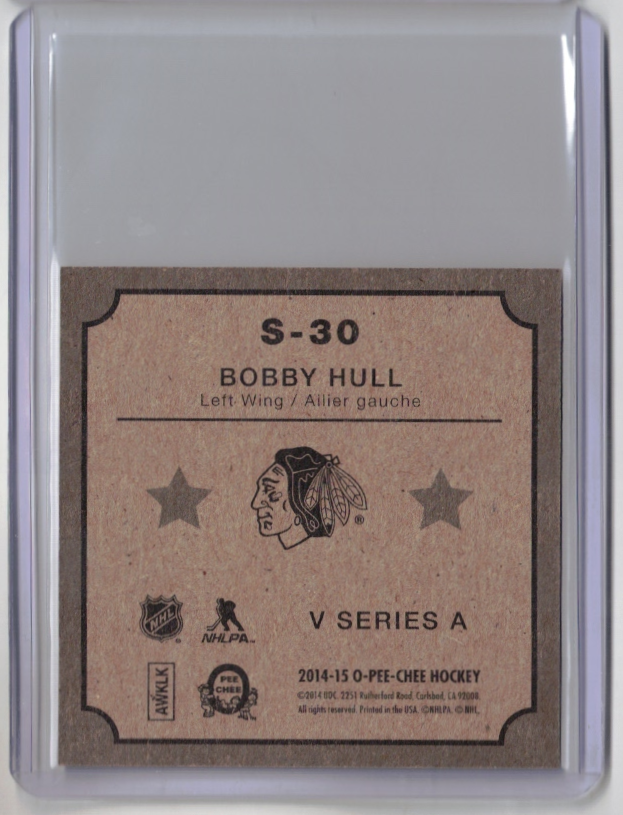 BOBBY HULL 14/15 OPC O-Pee-Chee V Series A Retro Insert Card #S-30 ...