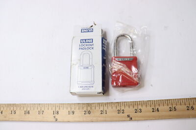 Uline Lockout Padlock Red 1-1/2" H-8621R | eBay