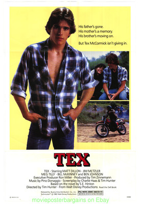 TEX MOVIE POSTER Original 27x41 Folded 1982 MATT DILLON | eBay