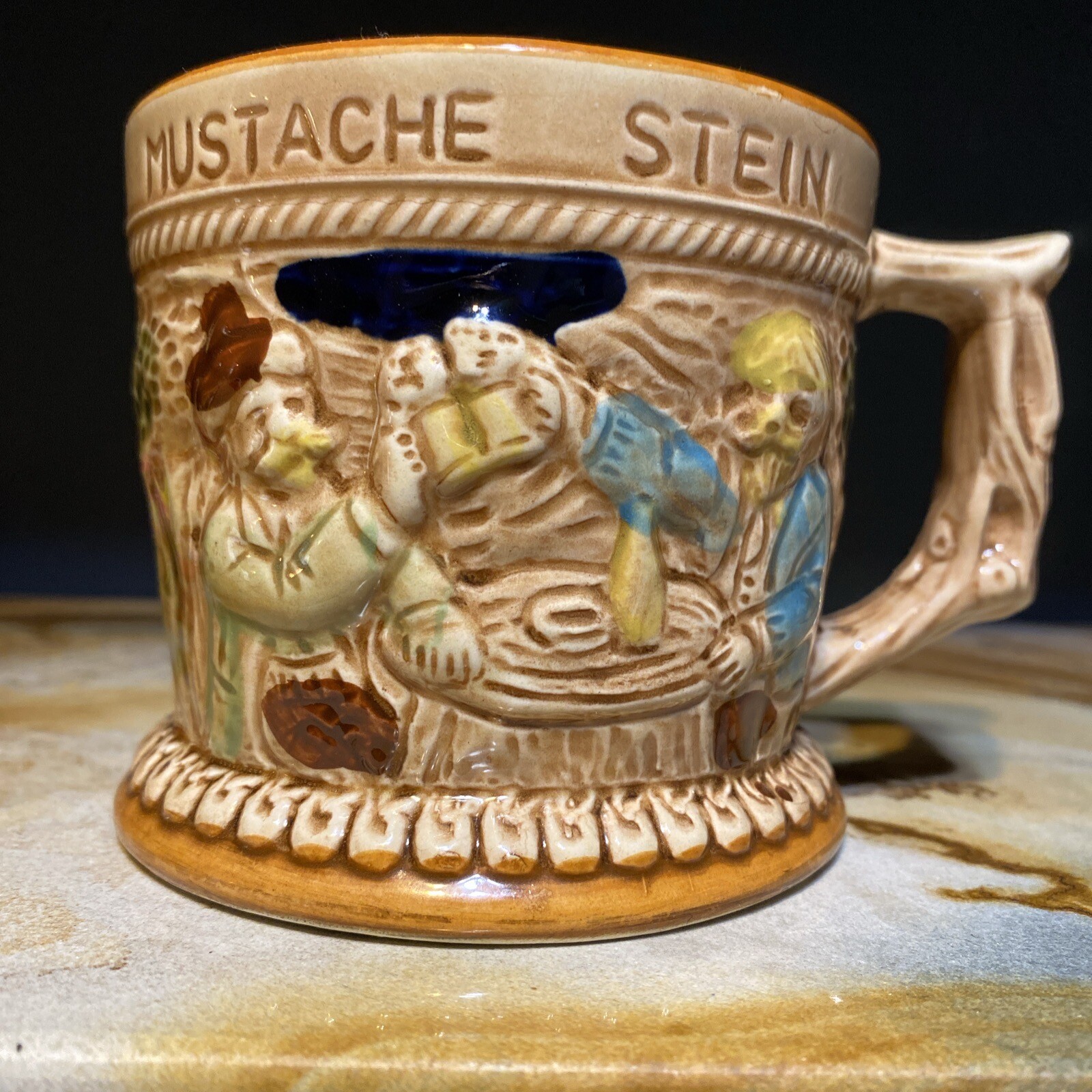 Ceramic Mustache Drinking Stein Mug Cup Apex Japan | eBay