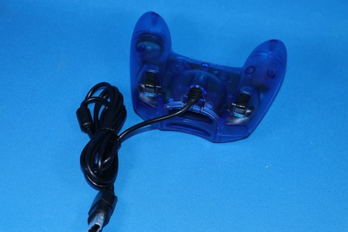 WIRED S TYPE CONTROLLER FOR ORIGINAL MICROSOFT XBOX BLUE TRANSLUCENT ...