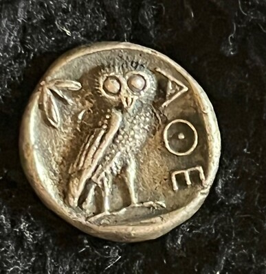 Beautiful Greek Athena and Owl SILVER Decorative Coin | eBay