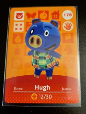 Hugh - 178 - Series 2 - Authentic Animal Crossing Amiibo Card | eBay