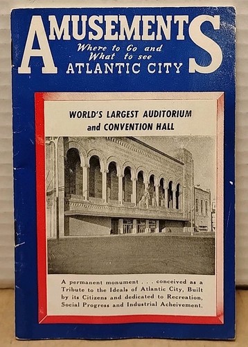 ATLANTIC CITY New Jersey Map Guide Ads AMUSEMENTS 64 pgs booklet ...