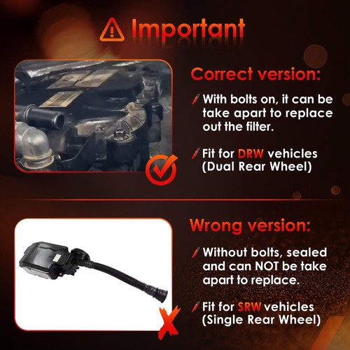 6.7L Crankcase CCV Filter, Compatible With DRW Type Ford 2016-2019 F650 ...