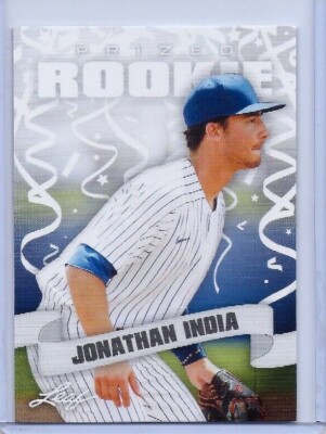 JONATHAN INDIA 2018 LEAF DRAFT "PRIZED" ROOKIE CARD! CINCINNATI REDS ...