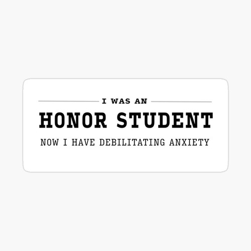 I was an Honor Student - Waterproof Bumper Sticker Decal Size 6 inches ...