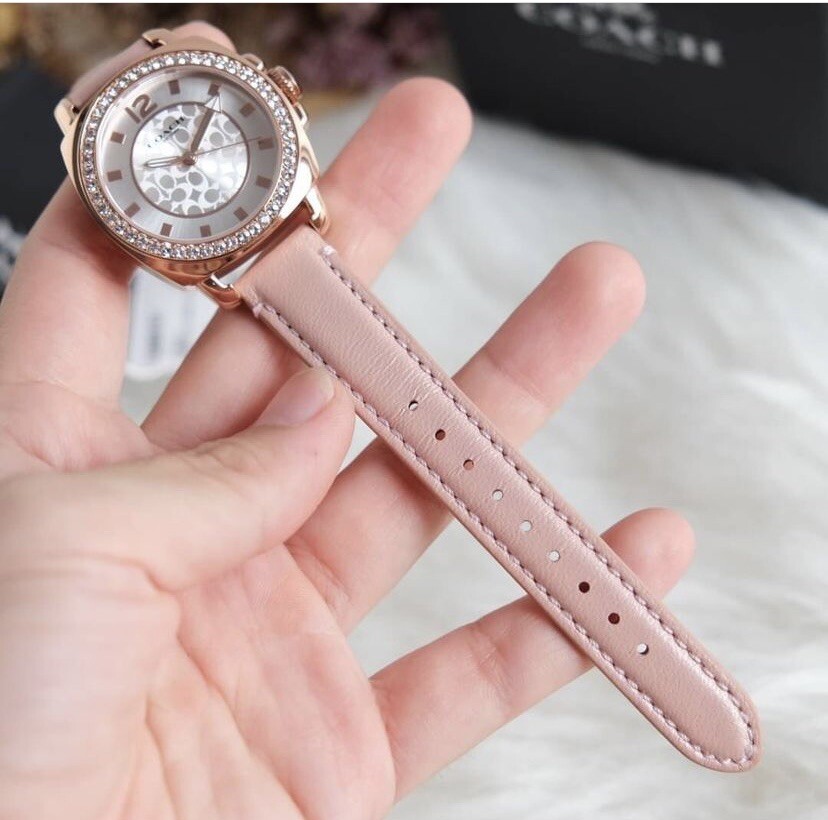 NWB 14503151 AUTHENTIC Coach Rose Gold Swarovski Crystal Woman Pink ...