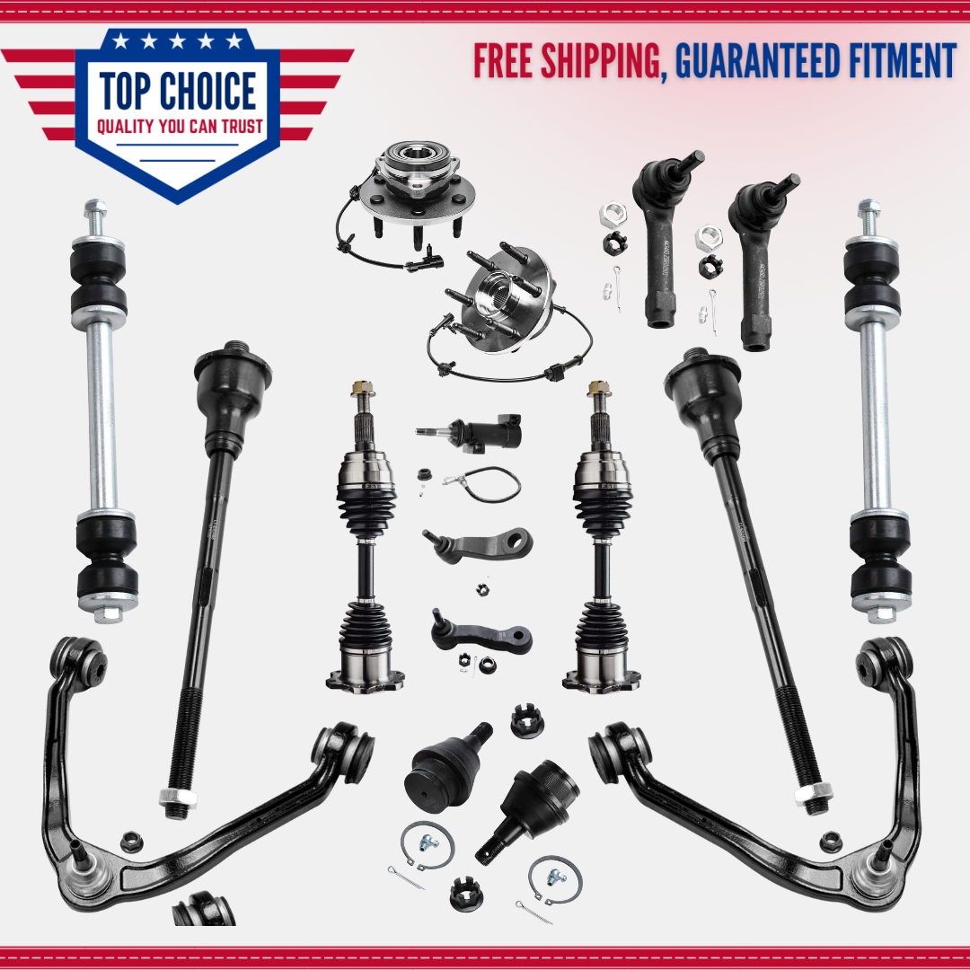 4WD Front CV Axles Upper Control Arms Hub Kit for Silverado Sierra ...