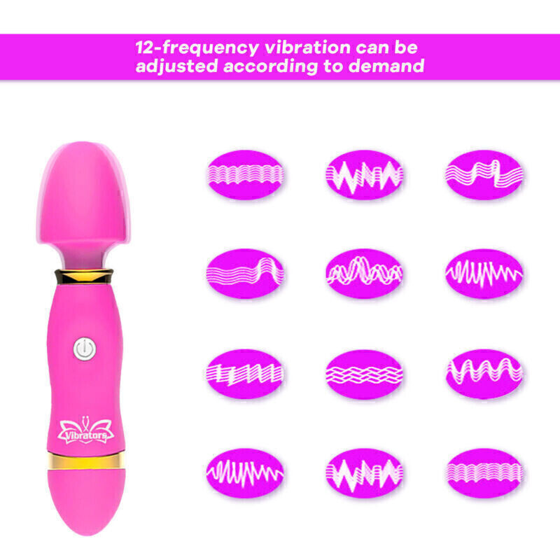 12 Speed Magic Wand Vibrator Waterproof Sex G Spot Clitoris Stimulator