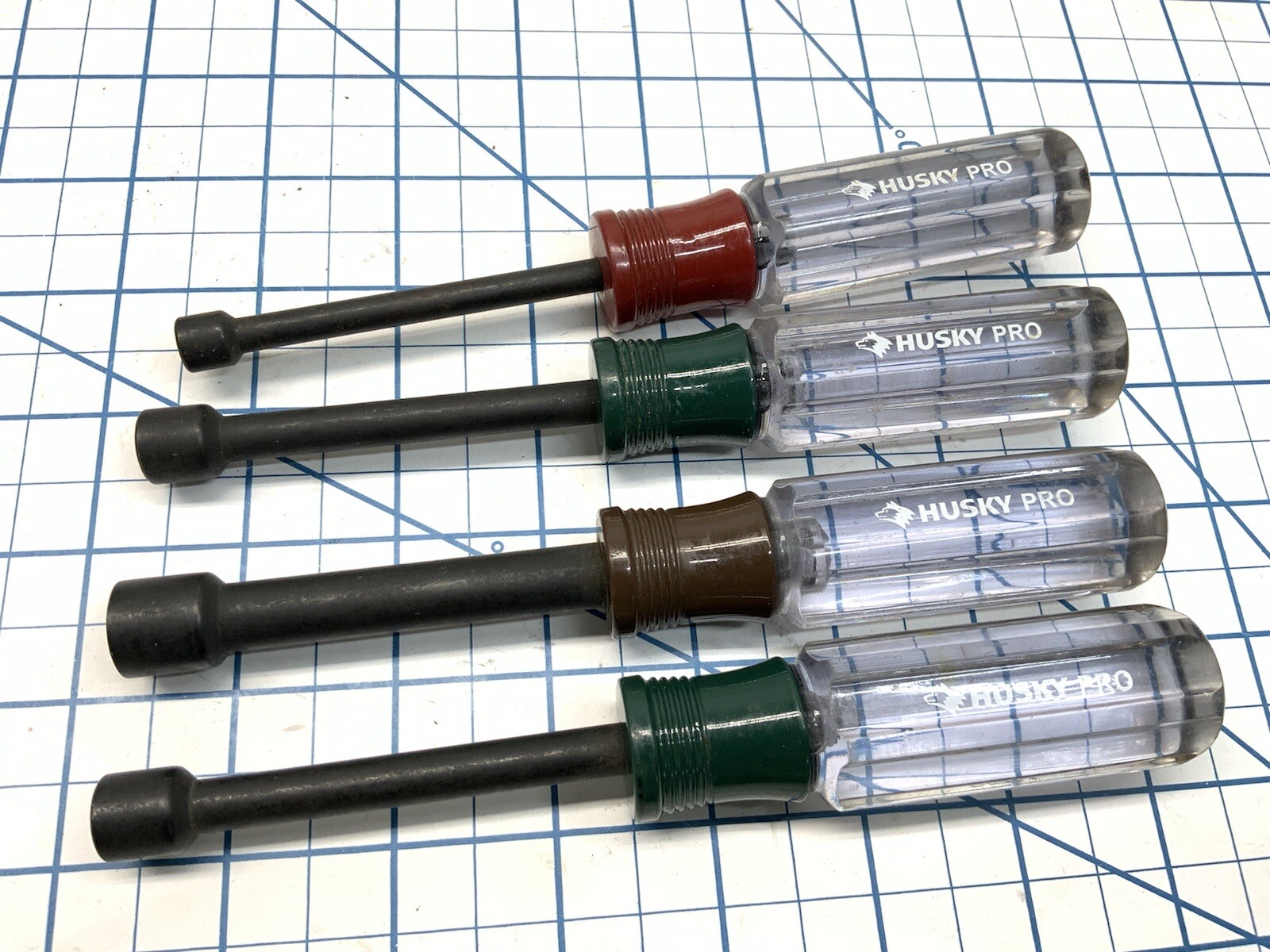 HUSKY PRO 4pc 6pt Nut Driver Lot 1/4, 11/32, 7/16, and 9mm | eBay