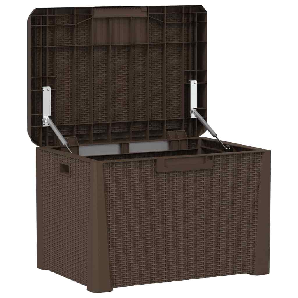 vidaXL Garden Storage Box Brown 125 L PP | eBay