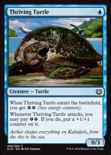Damaged, English MTG Foil Thriving Turtle - Foil Kaladesh Magic the ...