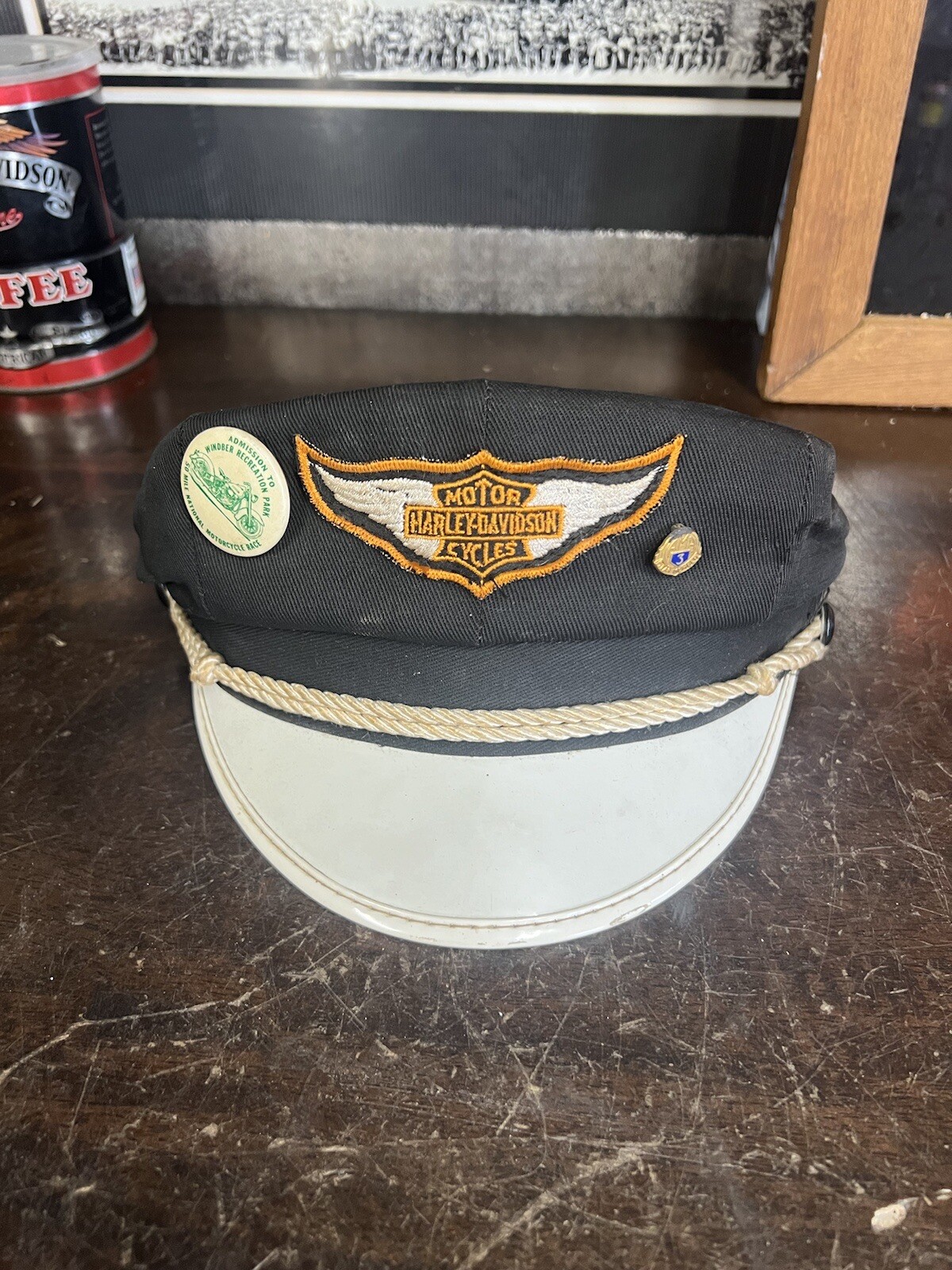 Vintage Original 1940’s-50’s Harley Davidson Captains Cabbie Hat ...
