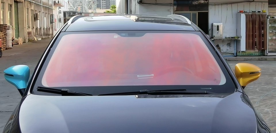US 80%VLT Chameleon Red Car Window Tinting Film Car Window Foils Film 0 ...
