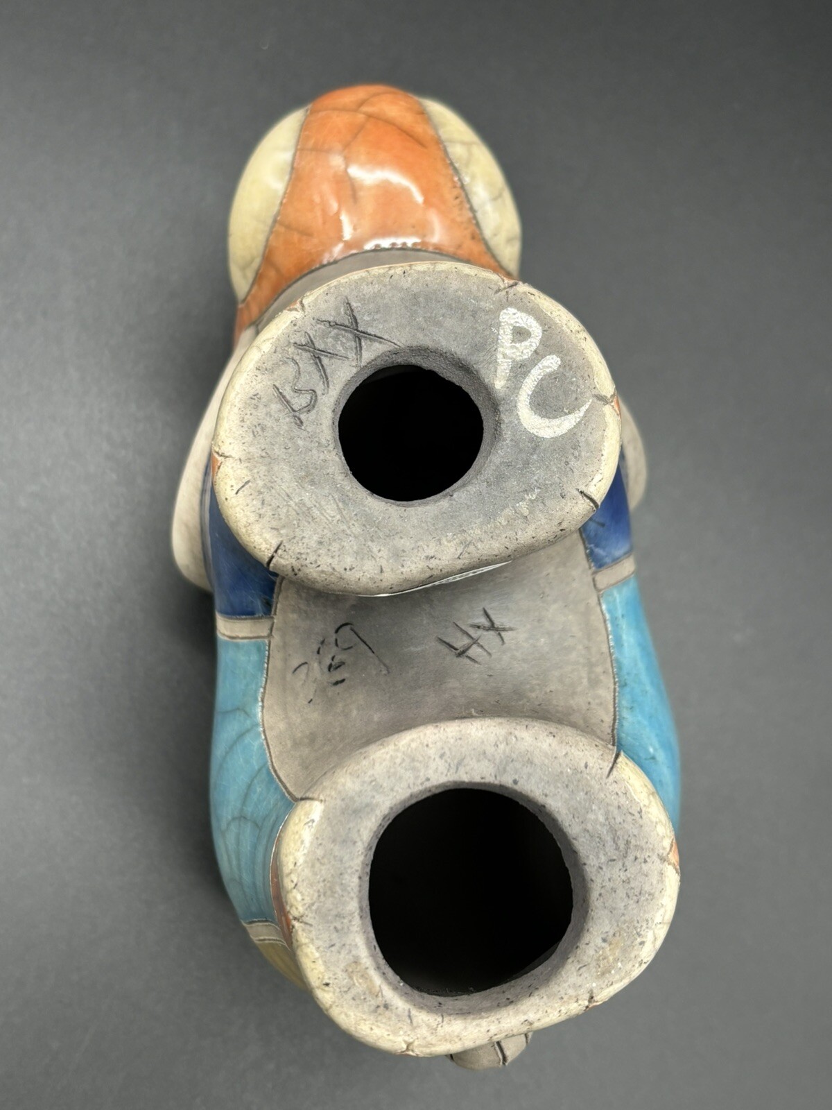 The Fenix Raku Pottery Colorful Elephant Figurine South Africa Signed ...