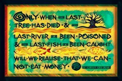 *CREE INDIAN SAYING* METAL SIGN 8X12 ABSTRACT IMAGE BLESSING PRAYER ...