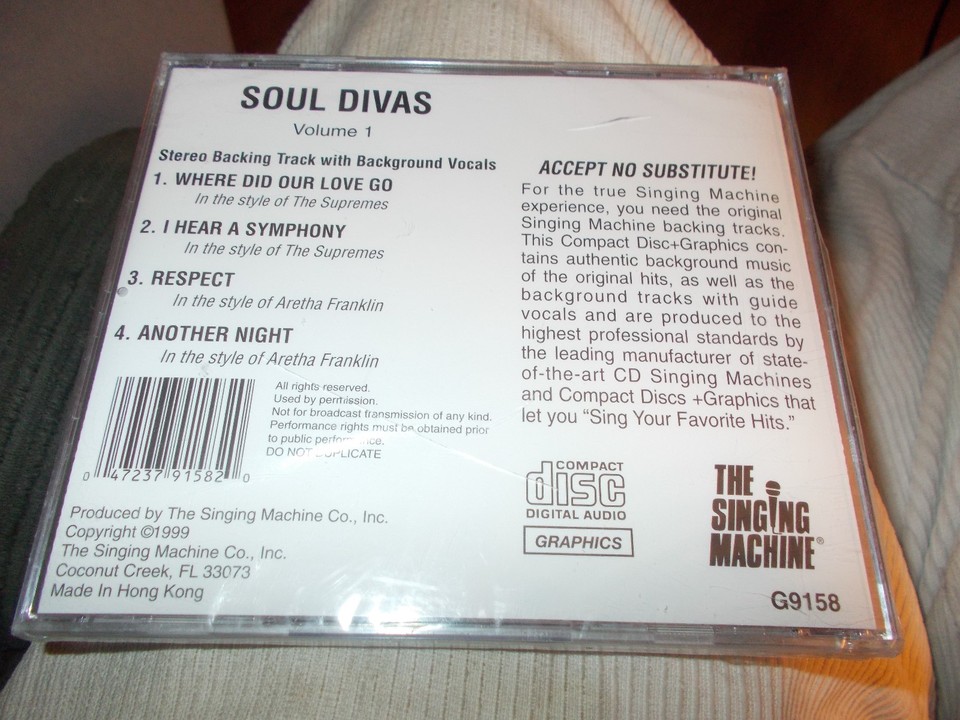 KARAOKE CD SING THE HITS OF SOUL DIVAS BRAND NEW SEALED | eBay