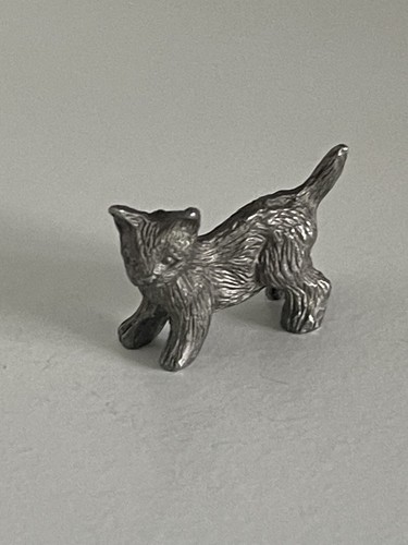 PEWTER CAT Miniature Figurine-1” Long | eBay