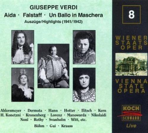 Vienna State Opera Live Volume 8: Verdi CD 83061514129| eBay
