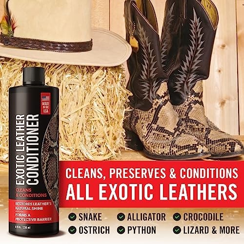 Exotic Leather Conditioner & Cleaner for Boots, Snakeskin & Crocodile ...