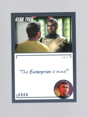 2020 STAR TREK TOS ARCHIVES & INSCRIPTIONS KANG #77 VARIATION #4 OF 15 ...