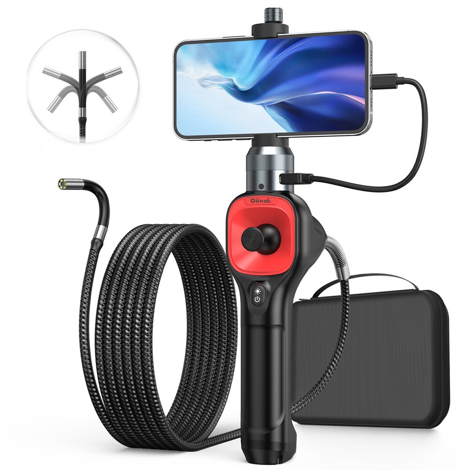 Articulating Borescope Endoscope Inspection Camera w/ Two-Way ...