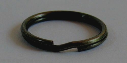 100 Shiny Gun METAL BLACK Split KEY RINGS 24mm approx 1" diameter ...