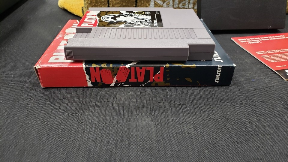 CIB PLATOON NINTENDO NES VIDEO GAME COMPLETE IN BOX W/ PROTECTOR CASE ...